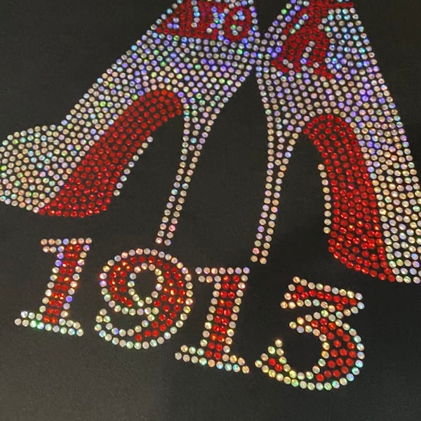 Sorority 1908 Heels Rhinestone Design Instant Digital Download (EPS ...