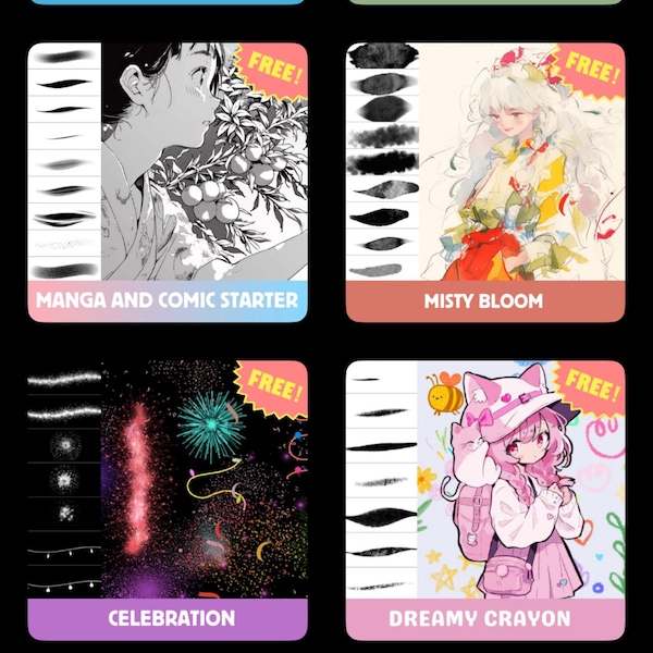 Procreate Brushes: 150 Ultimate Hair Brush Bundle, Perfect for Anime ...