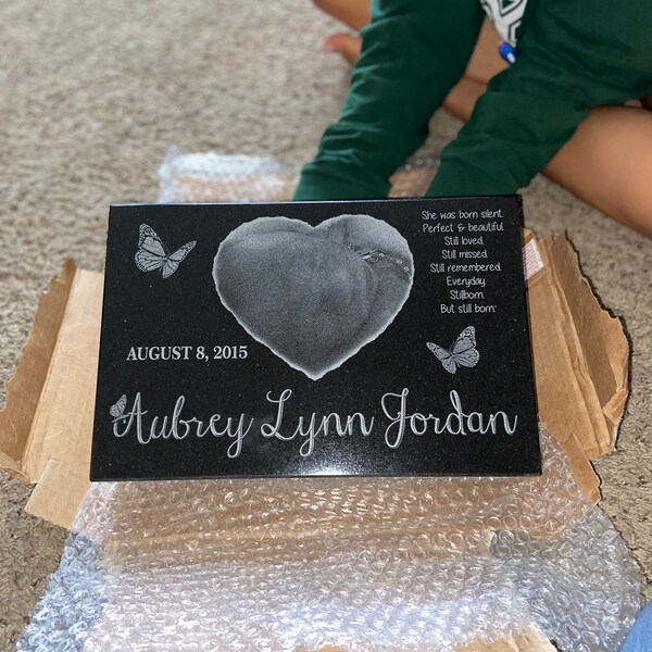 Child's Memorial, Granite Memorial Marker, Custom Infant Headstone ...