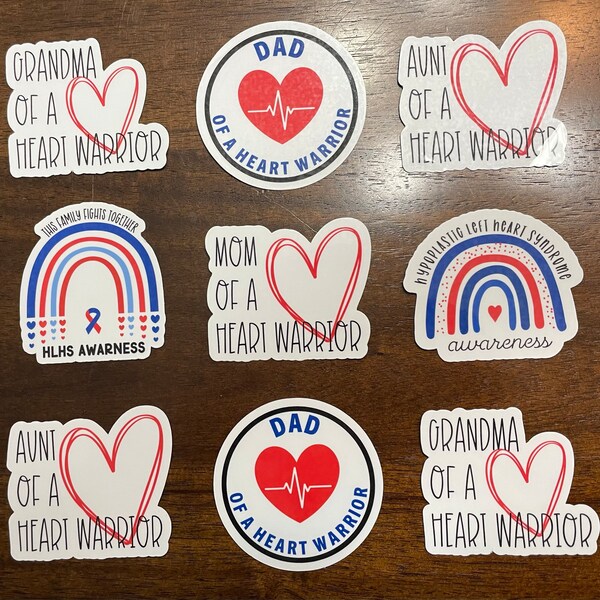Custom HLHS Ribbon Sticker – Personalized Heart Warrior Decal, Add a ...