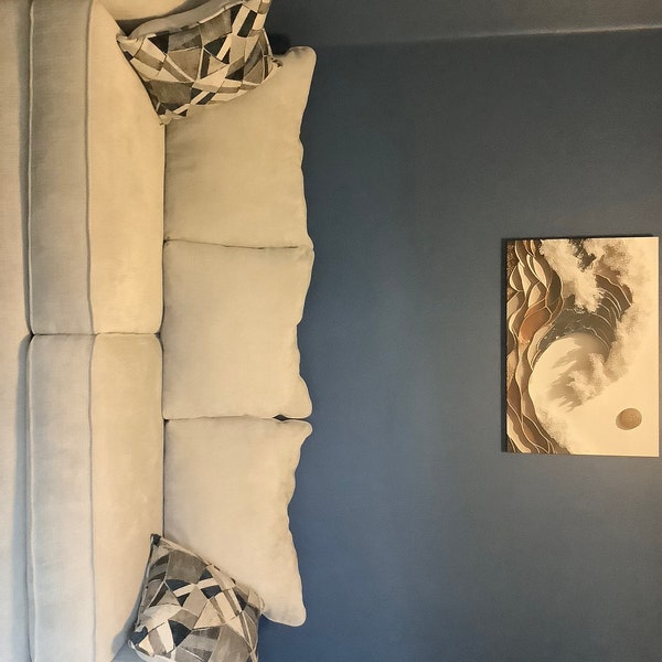 Ocean Waves Wall Art - Open Backed Stretched Canvas Print, Matte Canvas ...