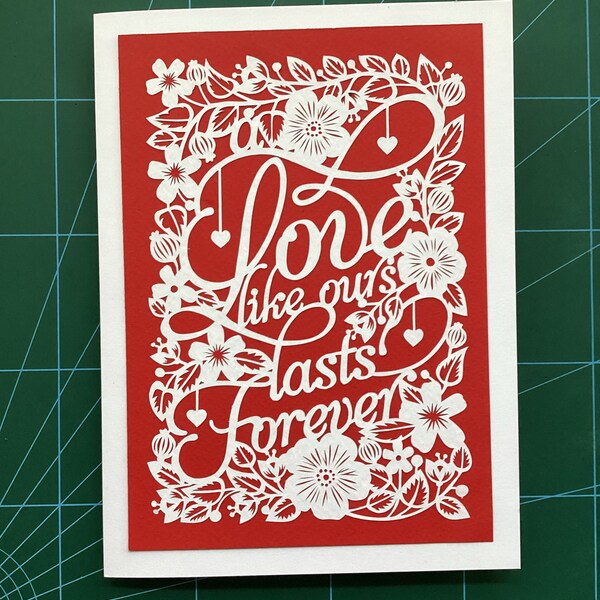 Papercut Template 'you Will Forever Be My Always' Love Heart Valentines ...