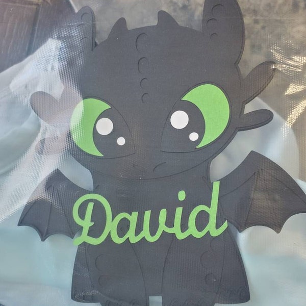 Toothless How to Train Your Dragon Night Fury Customizable Cake Topper ...