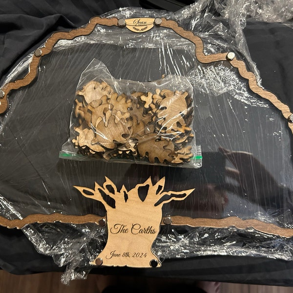 OAK TREE & LEAVES Wedding Guest Book Alternative, Wedding Guest Book ...