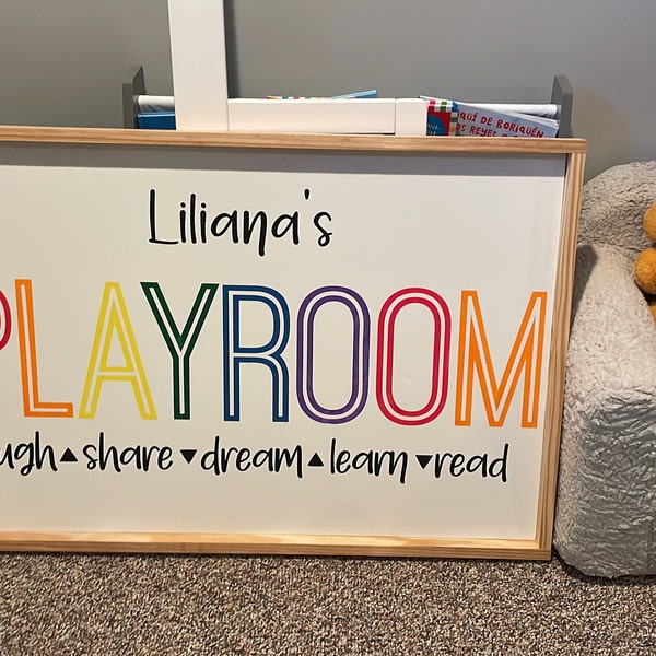 Personalized Playroom Wood Sign, Custom Playroom Sign, Playroom Sign ...