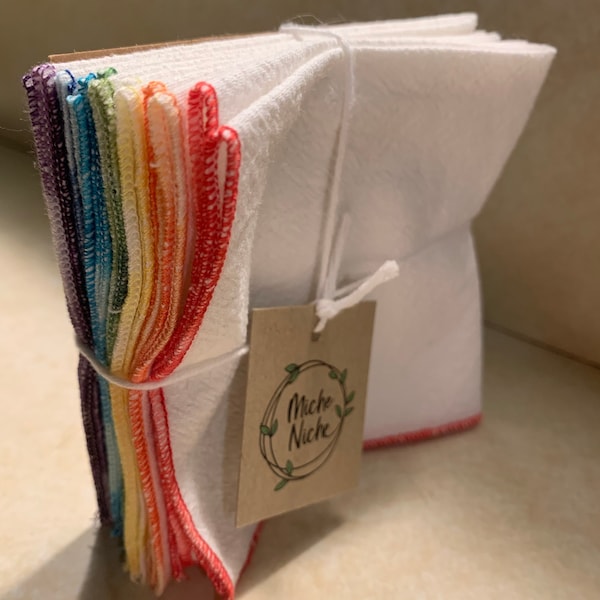 Earth-friendly Everyday Cloth Napkins 8 X 8 Zero Waste Napkins Cotton ...