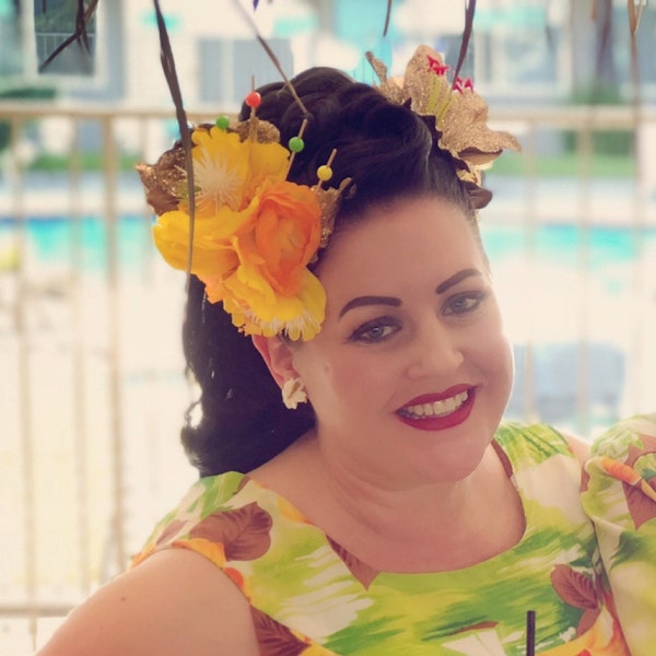 Hildegard's Orchids Hair Flower/rockabilly/pin-up/bridal/tiki - Etsy