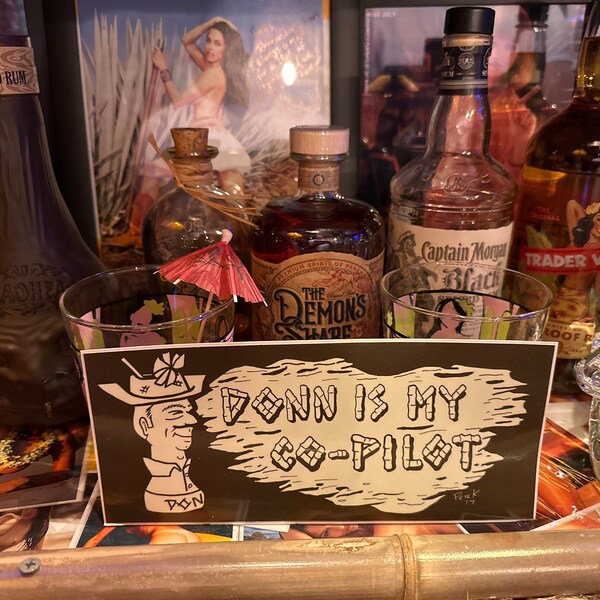 Don the Beachcomber "donn is My Co-pilot" Heavyweight Vinyl Sticker - Etsy