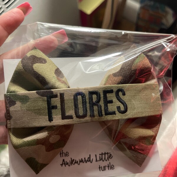 Army Name Tape Bow, Military Bow, Personalized, Air Force Bow, OCP ...