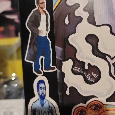 Mac Duster Vinyl Sticker Dayman Frank Dennis Dee Charlie IASIP Always ...