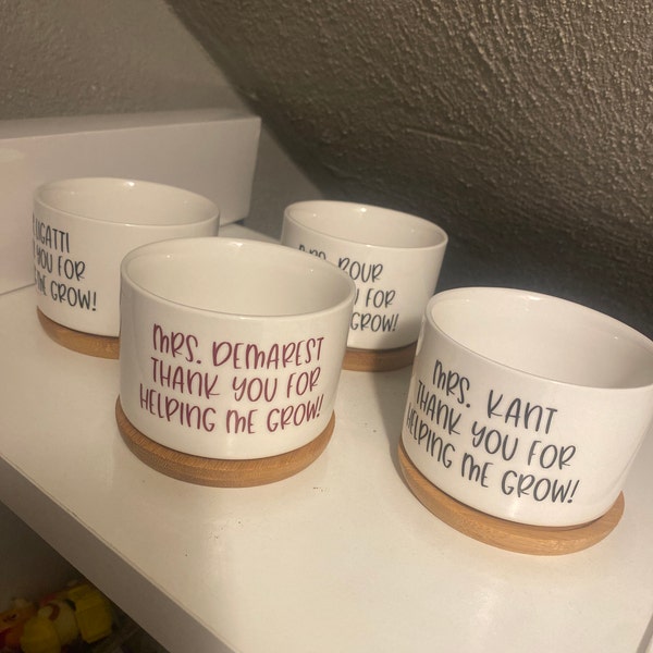 Your Custom Text Succulent Planter, Small Planter, Ceramic Planter Pot ...