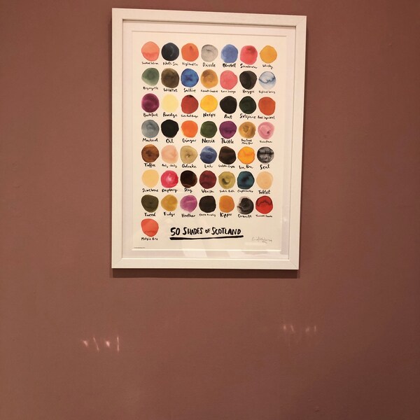 50 Shades of Scotland, Quirky Scottish Colour Chart Poster. Fun Memento ...