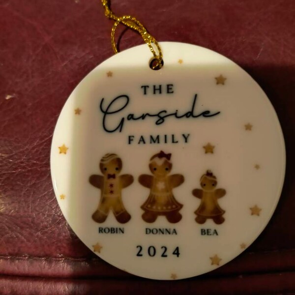 Childs Height Bauble Personalised Christmas Decoration 2024 Ribbon Baby ...
