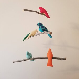 Custom Bird Mobile Choose Your Colors Baby Crib Mobile Bird Nursery ...