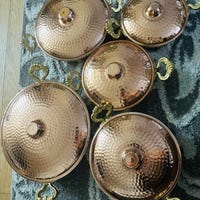 Pure Copper Cookware Set,thick Double Brass Pot With Lid Handle,kitchen ...