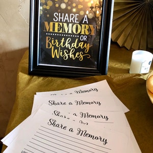 Share a Memory or Birthday Wish, Share a Memory Card, Please Leave a ...