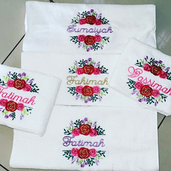 Flower Split Frame - Machine Embroidery Design, Red Roses Floral ...