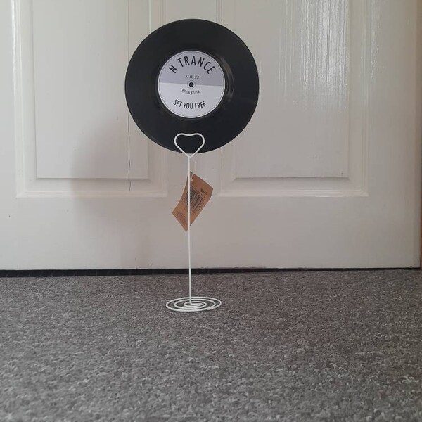 Personalised Record Label STICKERS for 7" Vinyl Record Table Names ...