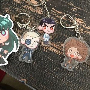 DR 1 Keychains Leon Kirigiri Celeste Ludenburg Byakuya Togami Sakura ...