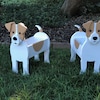 Jack Russell Planter, Garden Ornament, Wooden Pet, Planter Box, Scroll ...