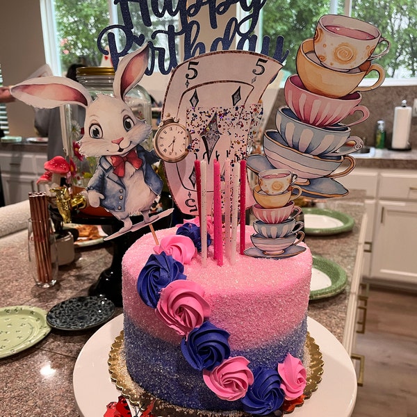 Watercolor Alice in Wonderland PNG Clipart Bundle, Watercolor Alice Mad ...