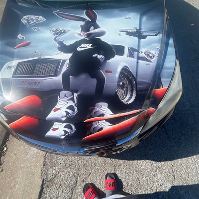 Fire Dragon Car Hood Wrap, Car Hood Decal, Car Hood Sticker, Hood Wrap ...