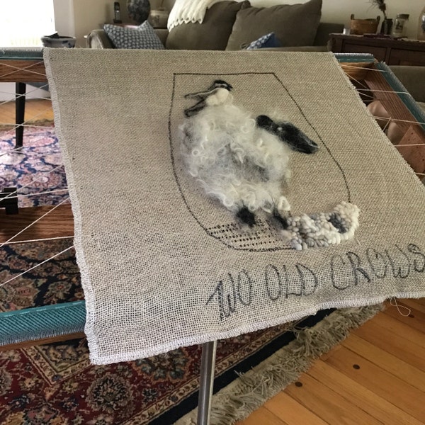 Rug Hooking Floor Stand With 15" X 25" Inside Hooking Area! Includes ...