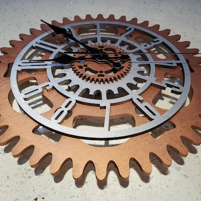 4 Steampunk Wall Clock Face Multilayered Templates Digital Vector Files ...