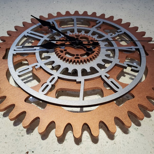 4 Steampunk Wall Clock Face Multilayered Templates Digital Vector Files ...