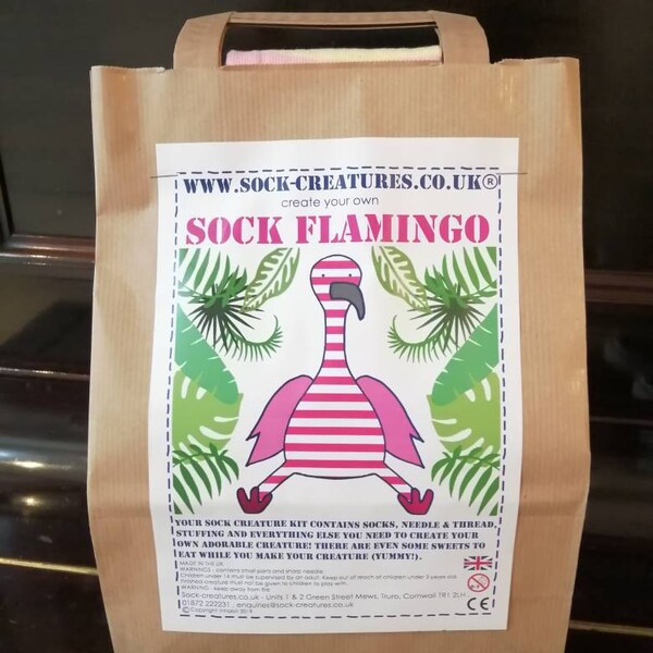 Sock Flamingo Craft Kit Sewing Kit Craft Kit for Kids Craft Kits for ...