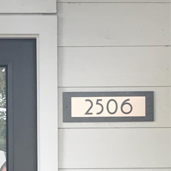 Modern Craftsman Bungalow, Home Address Plaque, House Numbers Sign ...