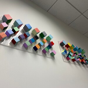 Wood Wall Art. Rectangular, Large, Long and Narrow Mosaic Modern and ...