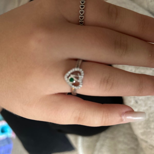 Personalized Engraved Sweet 16 Ring Birthstone Name - Custom Stone ...