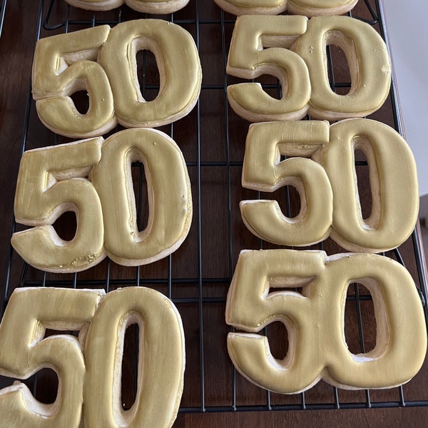 50 Fifty Cookie Cutter and Fondant Cutter and Clay Cutter - Etsy
