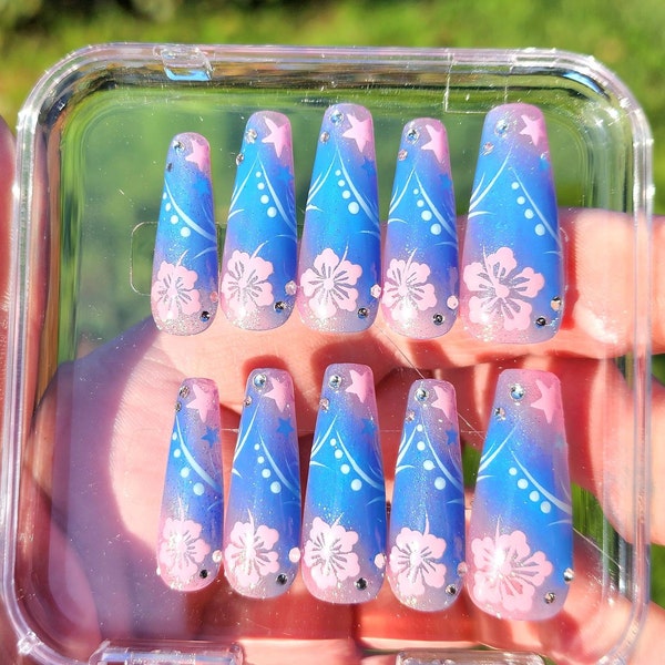 114 chicken Wings Kawaii Cute Chicks Egg Flowers Press on Nails Custom ...