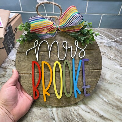 Teacher Gift,3d Cut Name Sign Classroom Decor Teacher Graduation Gift ...