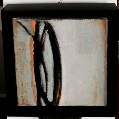 Small Abstract Painting Small Matted Original Abstract Mini Abstract ...