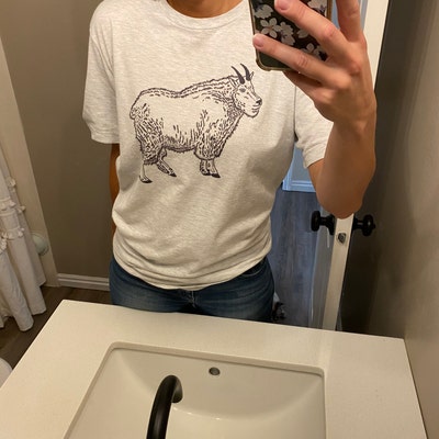 Mountain Goat Tshirt, Backcountry Hiking Shirt, Goat Shirt, Camping ...