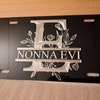Ohio State Flag License Plate Car Tag Diamond Etched Engraved on Black ...