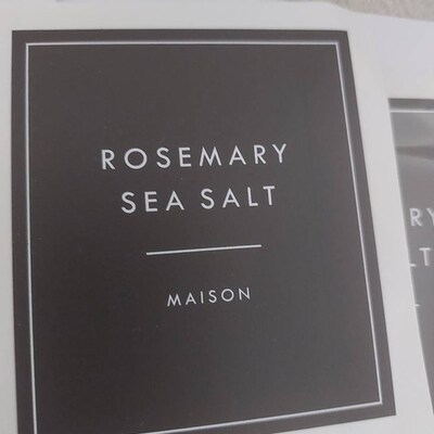 Personalised Labels Square White Minimal Labels Waterproof Labels ...