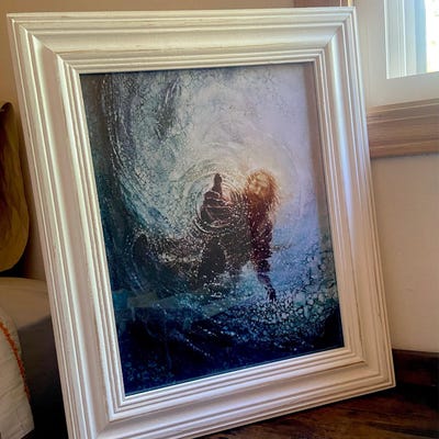Comforter Art Print of Jesus Christ With Lamb Sheep With Christ ...