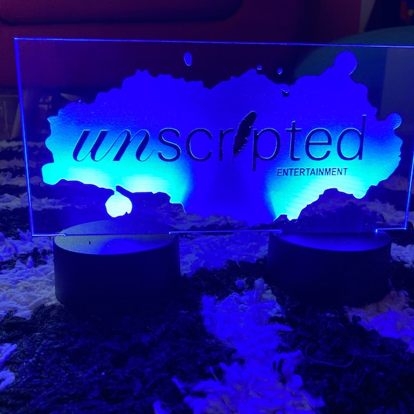 Custom Laser Engraved LED Sign: Light up Display - Etsy