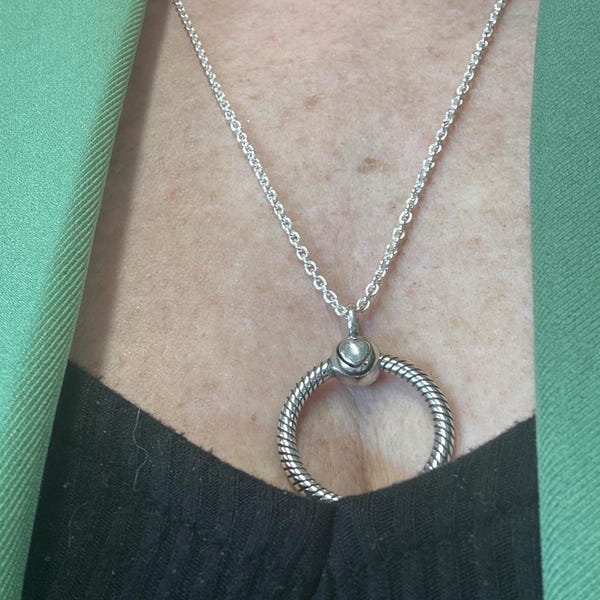 New Pandora Circle of Sparkle Necklace Circle Silver Pendant Must-have ...