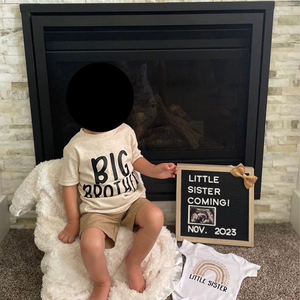 Big Brother/little Sister Matching Sibling Set. Baby Shower Gift. Take ...