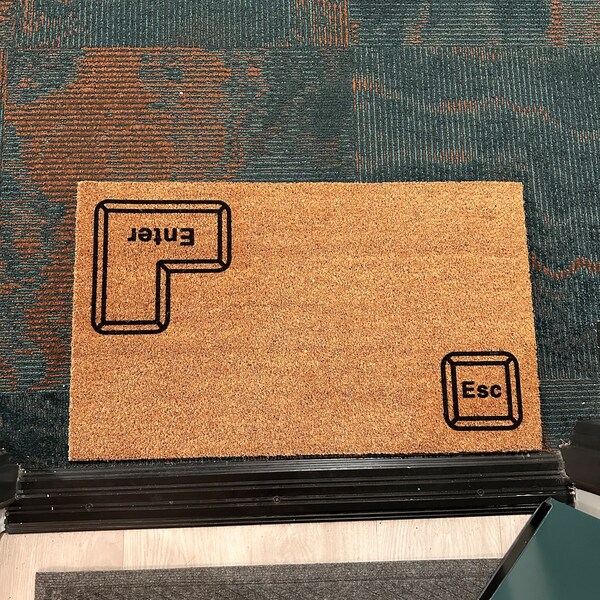 Enter Escape Doormat Keyboard Doormat Nerdy Gift Welcome Mat Cool ...