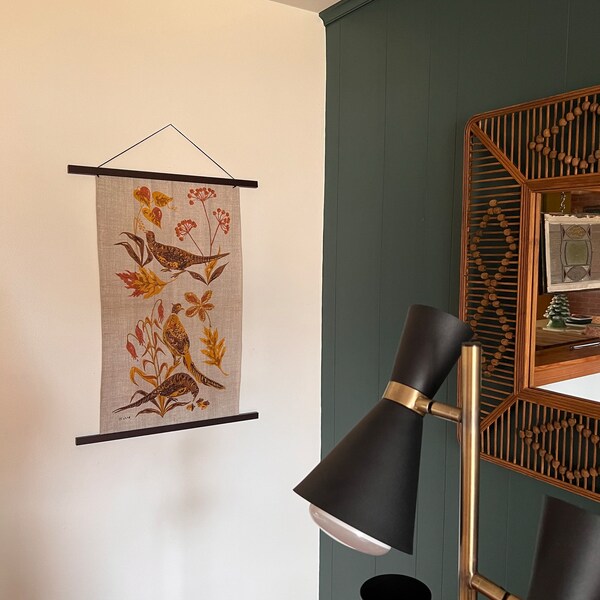 Vintage Almost Antique Set of 7 Asian Floral Fauna Hand Embroidered ...