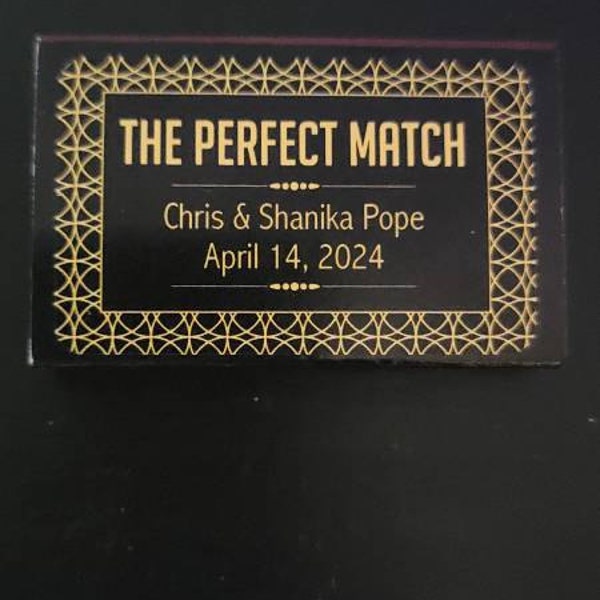 Vintage Wedding Favor Matches, "perfect Match" Personalized Matches ...