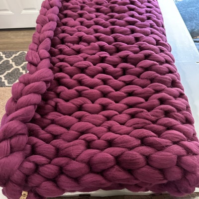 100% Merino Wool Roving for Arm Knit, Mint Giant MERINO WOOL, Giant ...