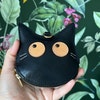 Genuine Leather Cat Purse – Cute Meow Face Coin Wallet, Mini Zip Pouch ...