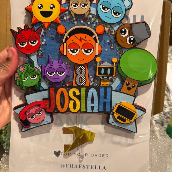 Sprunki Cake Topper | Sprunki Birthday Decoration | Sprunki TV ...